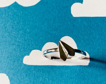 Paper Airplane Ring - Etsy