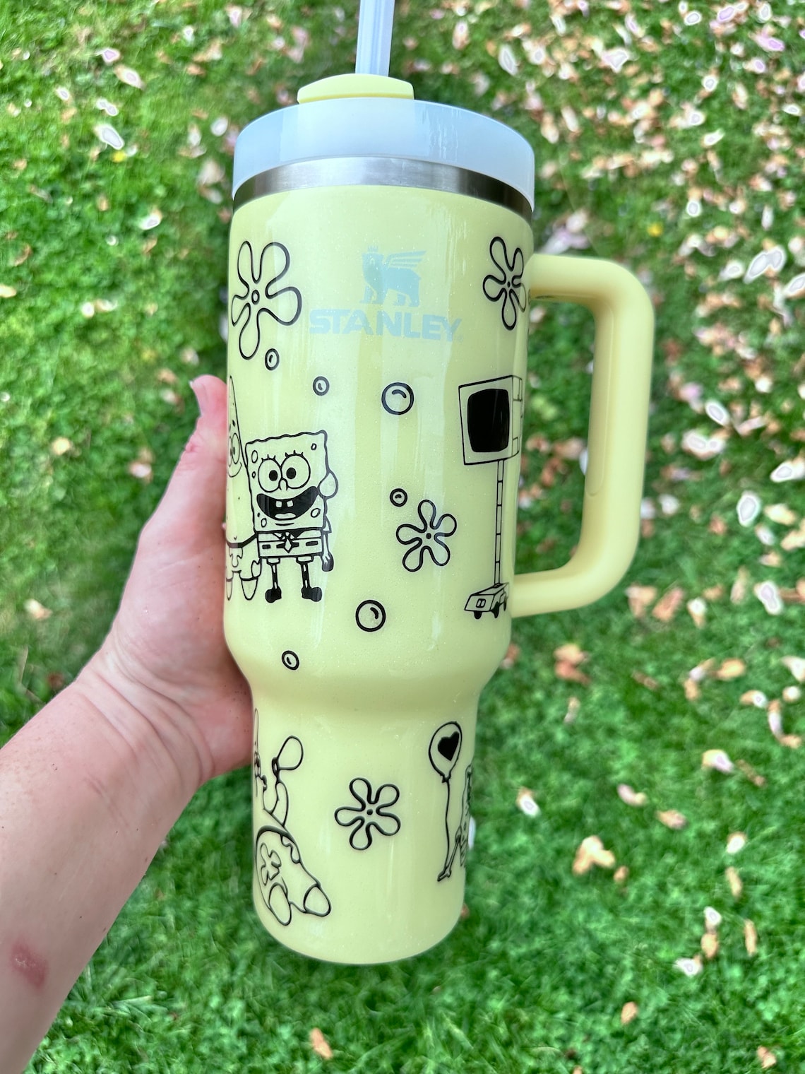 Spongebob Themed Stanley Tumbler. Made to Order - Etsy