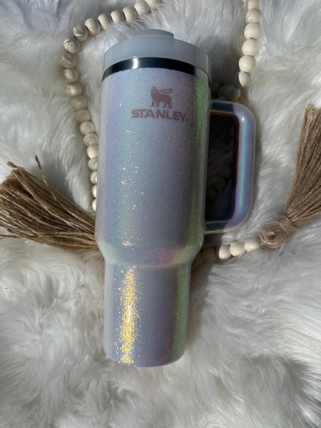 Authentic Stanley Tumbler With Iridescent Opal Color Shift Glitter ...