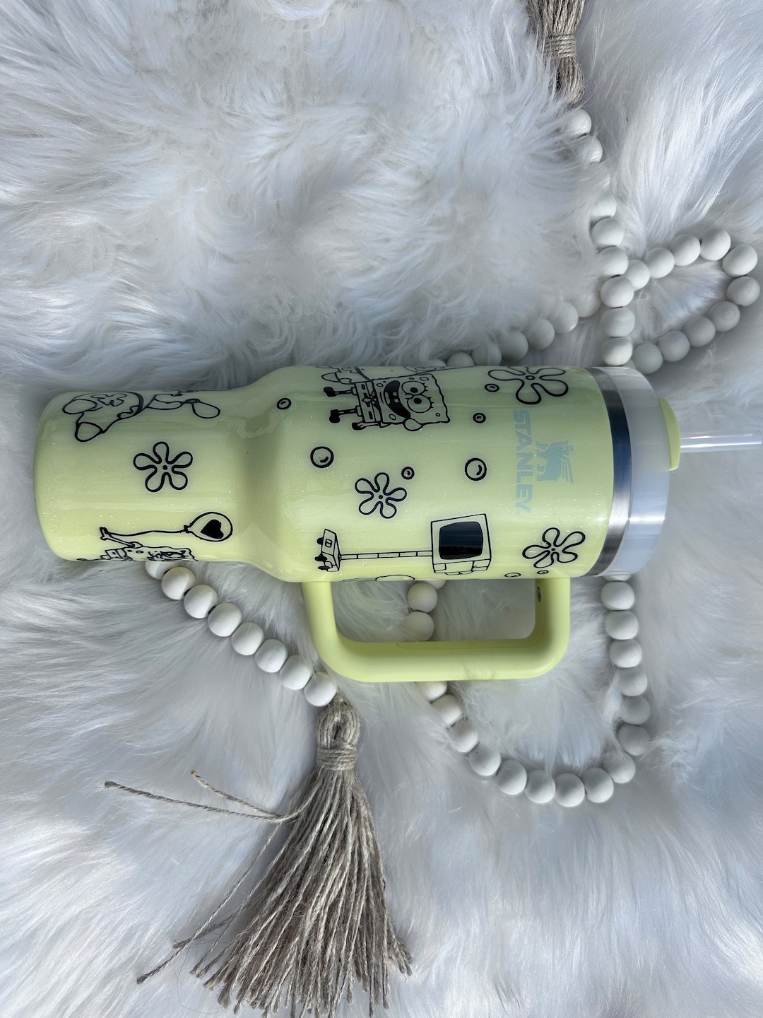 Spongebob Themed Stanley Tumbler. Made to Order - Etsy