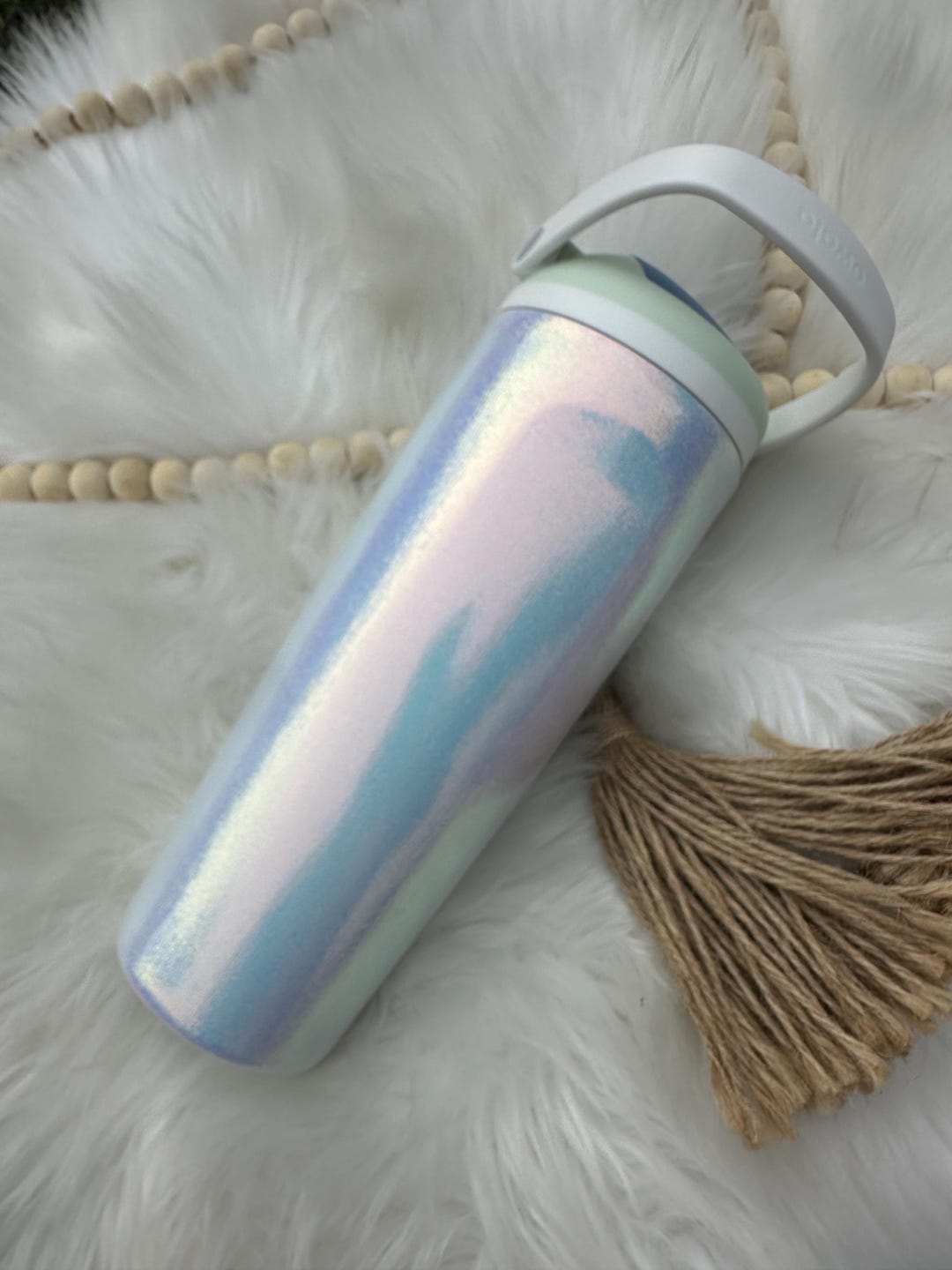 Custom Owala Iced Breeze Sway Water Bottle With Transparent Glitter ...