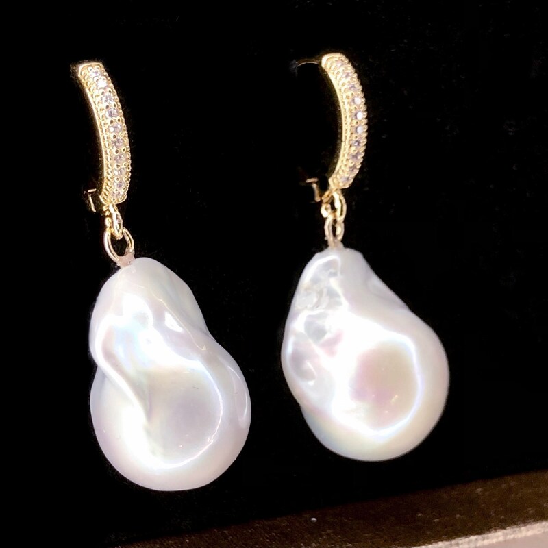 Baroque Pearl Earrings - Etsy