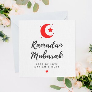 Personalised Ramadan Mubarak Moon Star Greeting Card, Ramadan Card ...