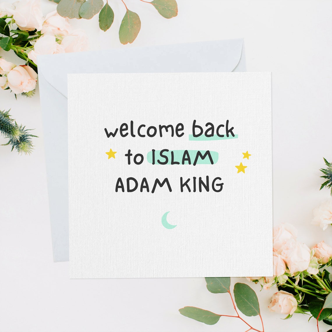 Fun Welcome Back to Islam Card Personalised Shahada Card New - Etsy