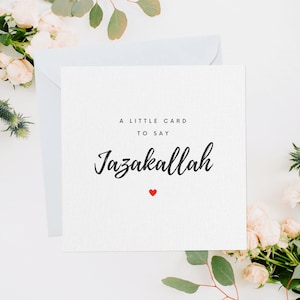 Personalised Thank You Card, Jazakallah Card, Shukran Card, Jazakallah ...
