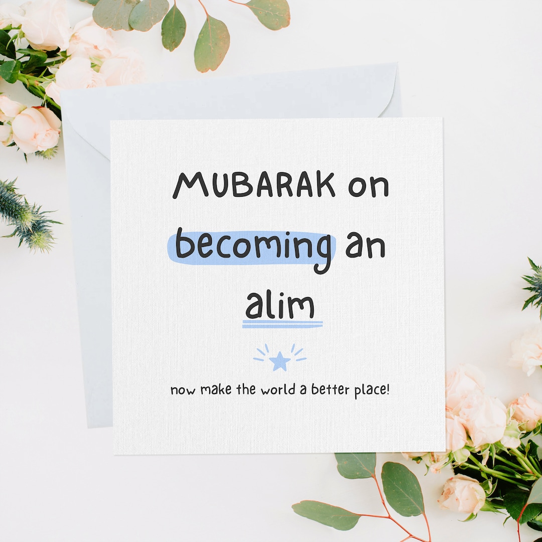 Fun Alim Graduation Greeting Card, Personalised Alim Card, Alim Gift ...