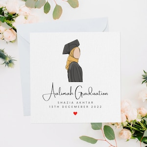 Personalised Alimah Graduation Greeting Card, Aalimah Card, Alimah Card ...