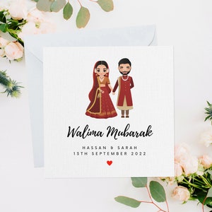 Personalised Walima Card, Walima Mubarak, Walima Party, Nikkah Gift ...