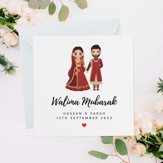 Personalised Walima Card Walima Mubarak Walima Party Nikkah - Etsy