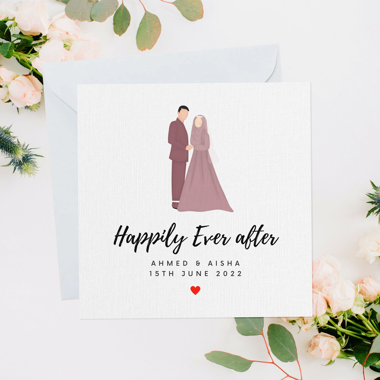 Personalised Nikkah Card Nikkah Mubarak Nikkah Day Nikkah | Etsy