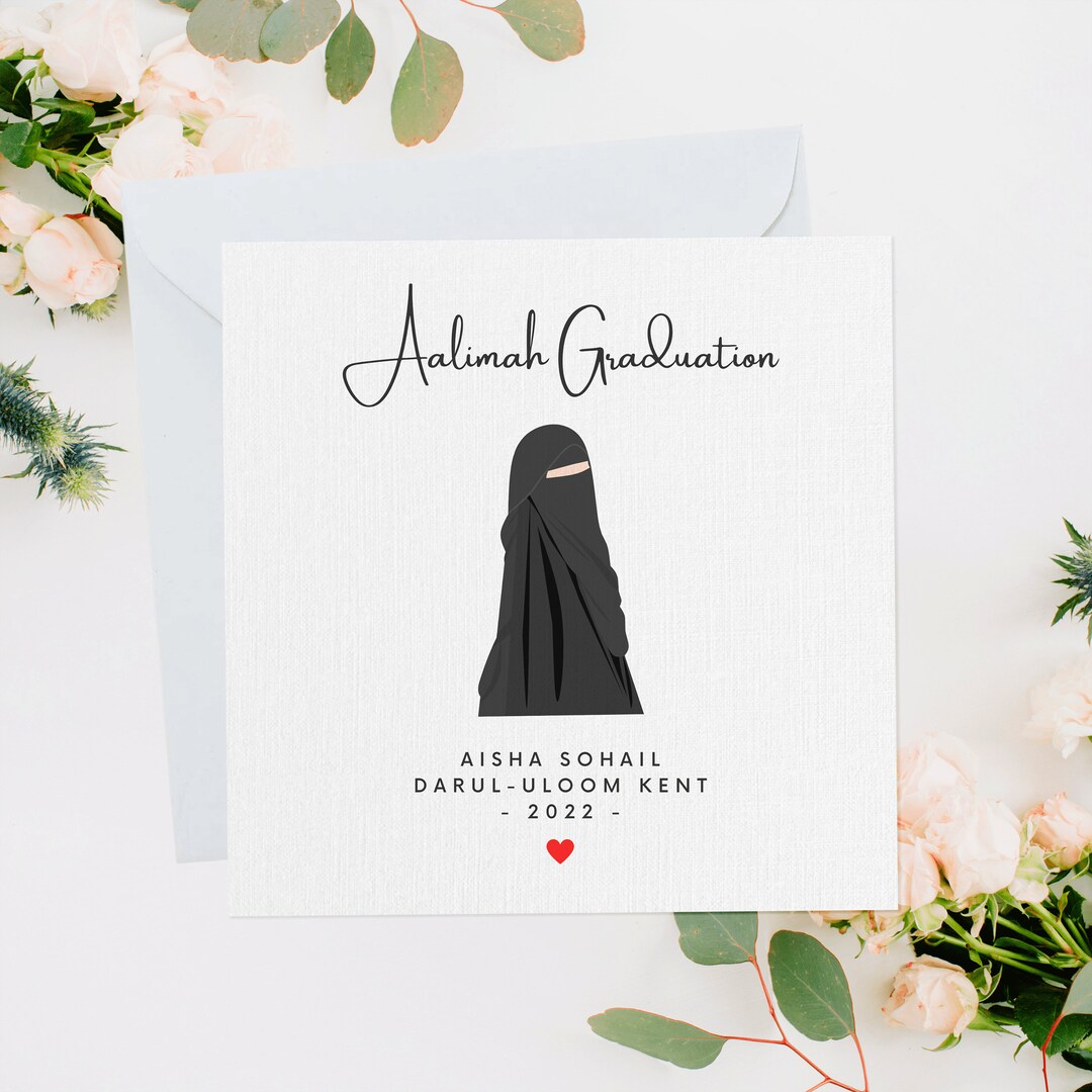 Personalised Alimah Graduation Greeting Card, Alimah Card, Alimah Gift ...