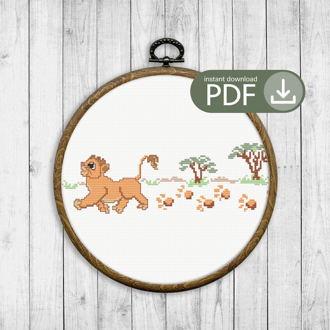 Simba Lion King - PDF Cross Stitch Pattern Instant Download - Etsy