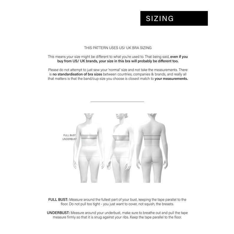 PDF Sewing Pattern Chelsea Bra Sizes DD GG Full-cup - Etsy