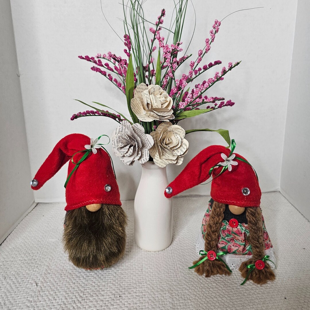 Summer Gnomes, Watermelon Home Decor, Male and Female Gnomes, Gnome ...