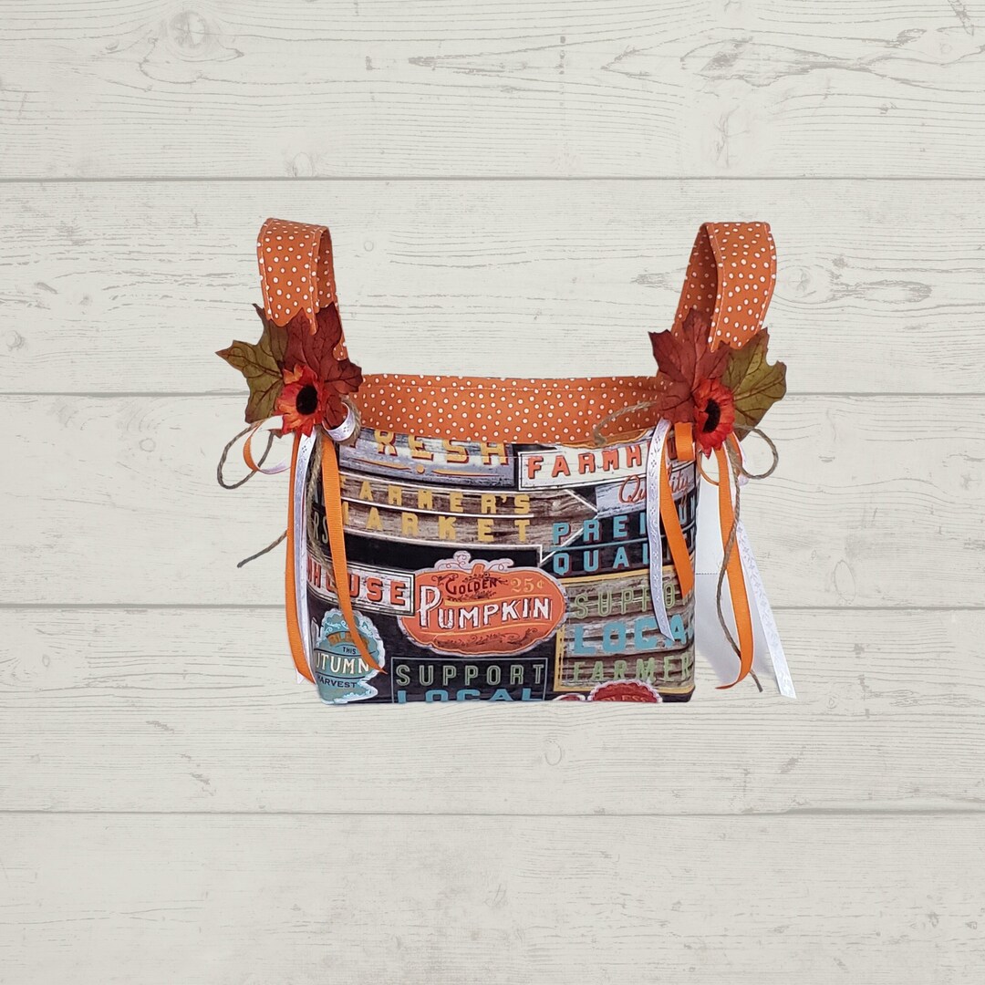 Harvest Signs Fabric Basket, Farmhouse Fall Decor, Farm Decor, Rustic ...