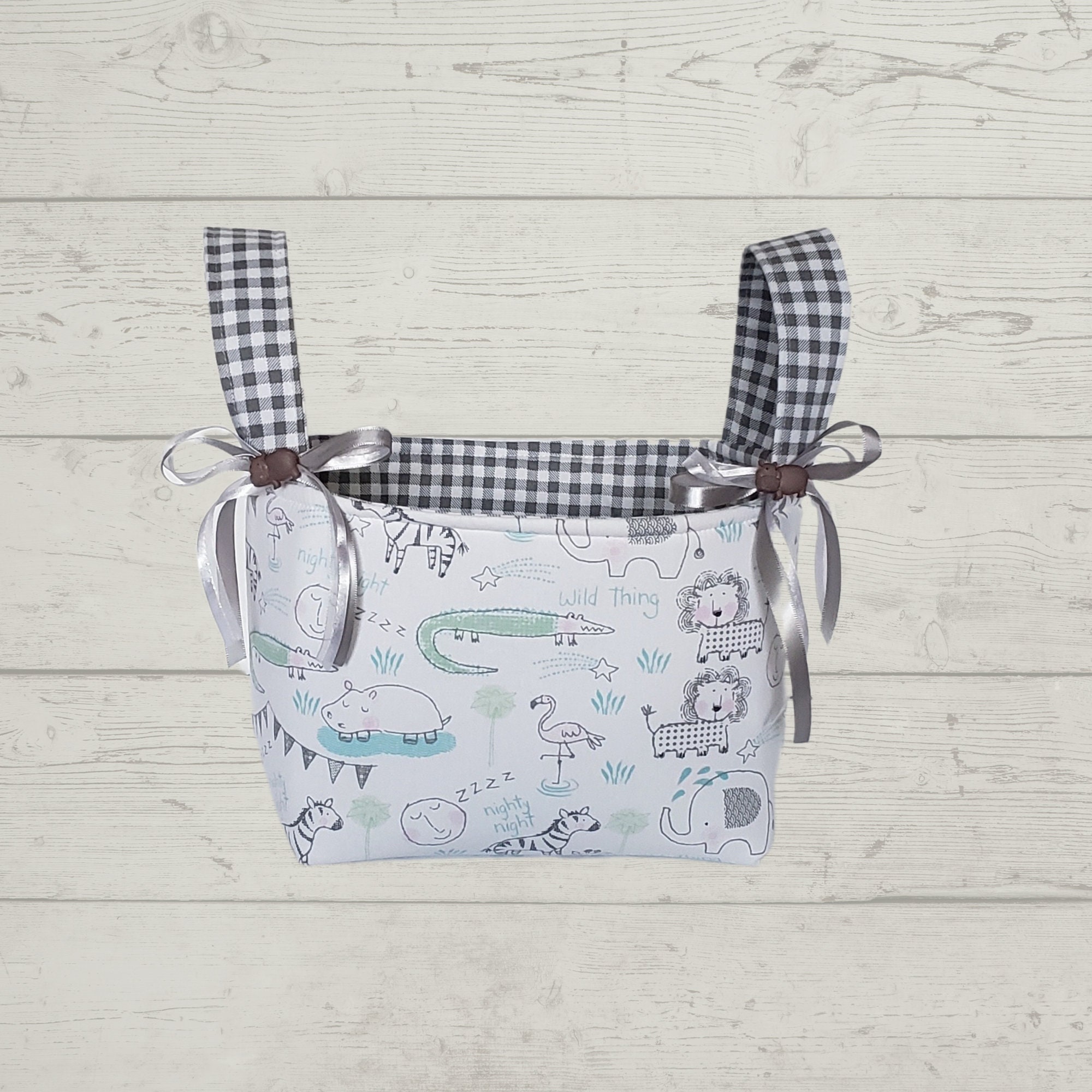 Safari Themed Zoo Animal Fabric Basket Nursery Decor Book - Etsy