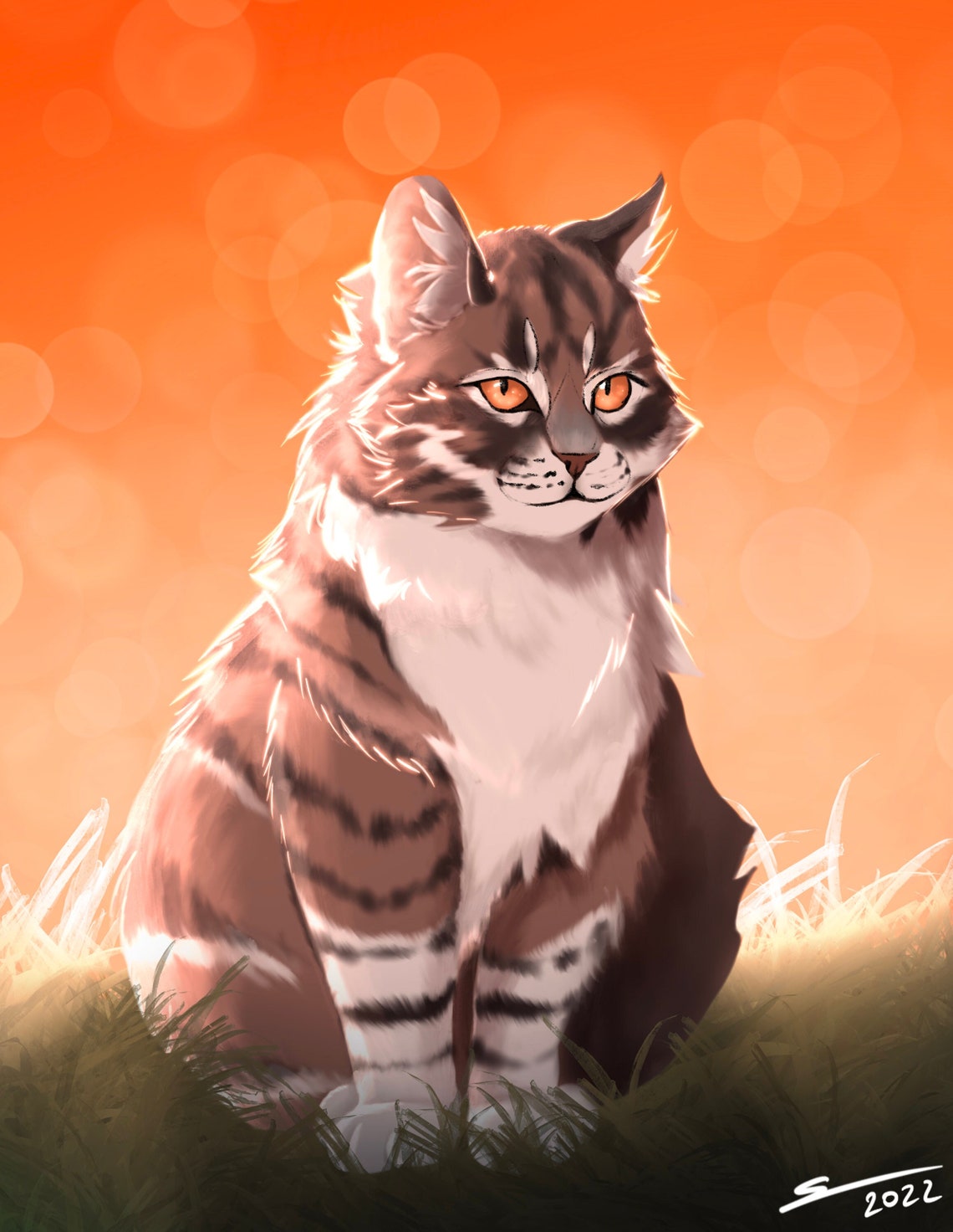 A4 Cat Portrait Print Original Style - Etsy