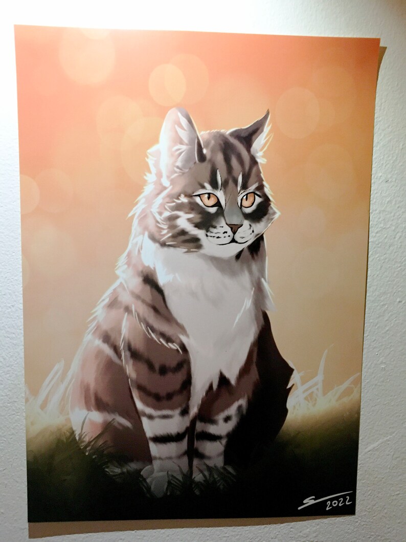 A4 Cat Portrait Print Original Style - Etsy
