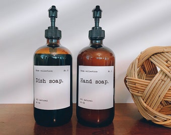 6 Pack Label Template, Hand Soap, Dish Soap, Hand Lotion, Shampoo ...