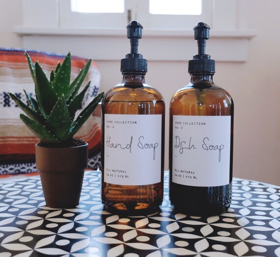 6 Pack Label Template Hand Soap Dish Soap Hand Lotion - Etsy