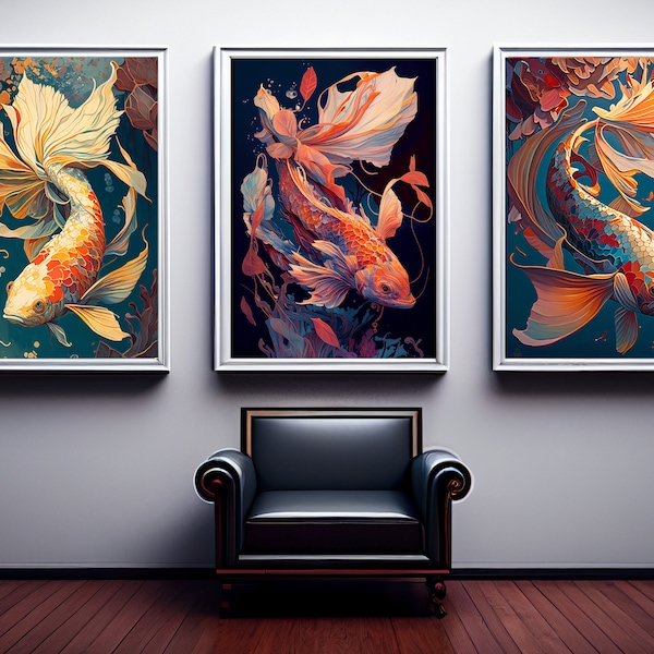 Koi Fish Print - Etsy