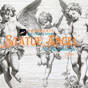 145 Angel Statues Tattoo Brushstamp Procreate - Etsy