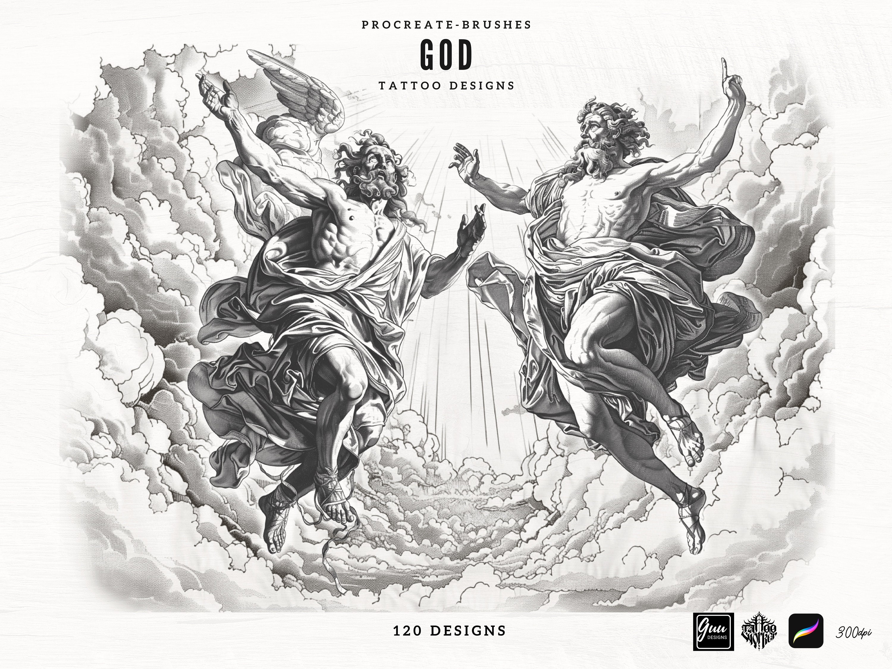 120 God, Prophet, Religion and Jesus Tattoo Designs Brushstamp ...