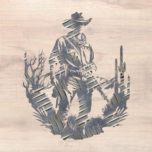 5 Design Western Cowboy Cricut V7 - Etsy