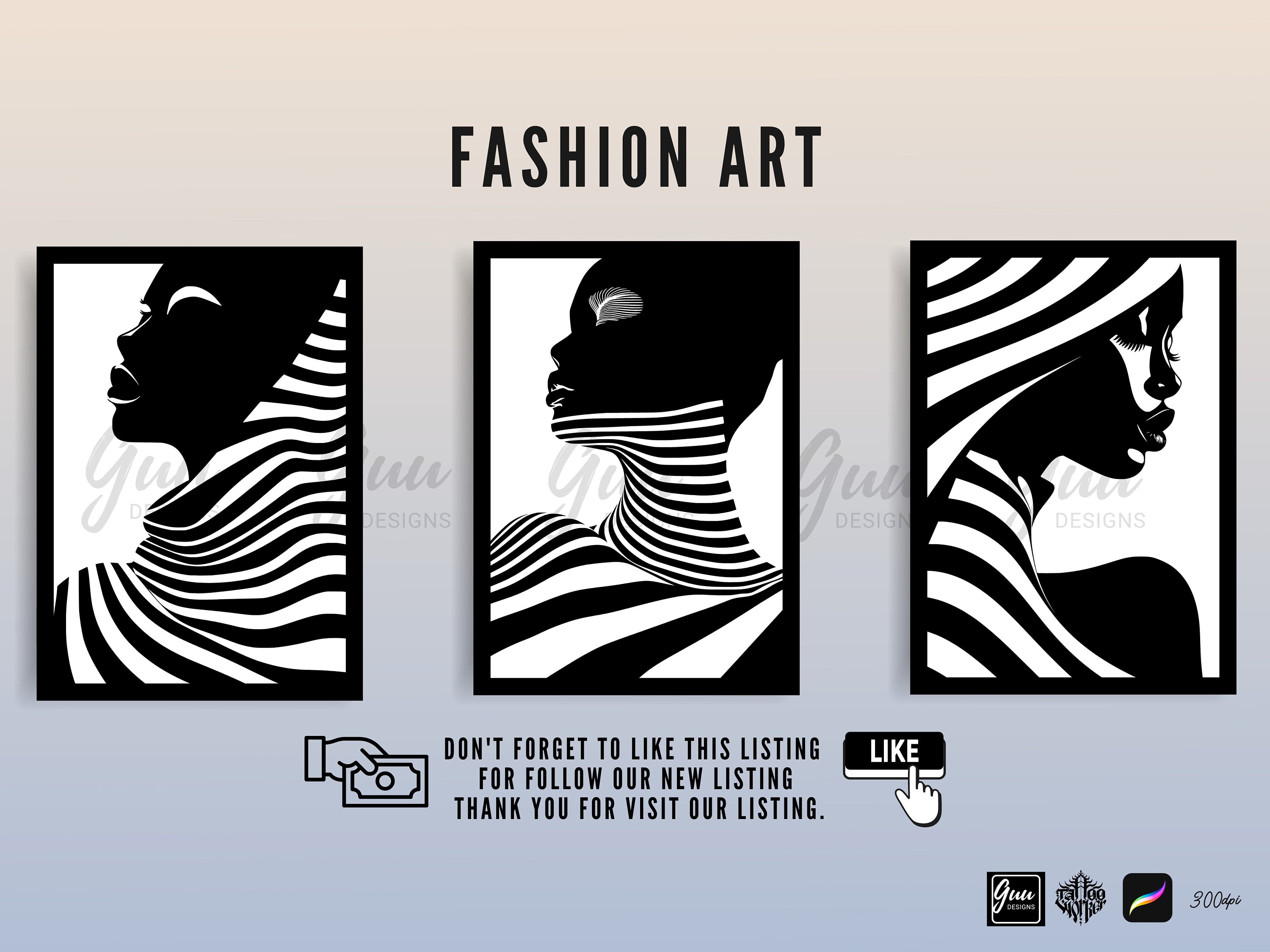 61 Design Fashion Art SVG - Etsy