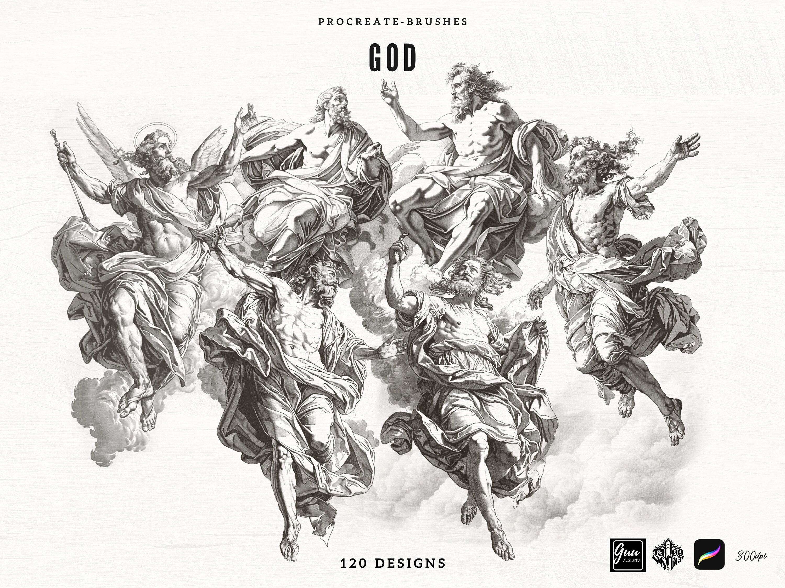 120 God, Prophet, Religion and Jesus Tattoo Designs Brushstamp ...