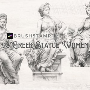 98 Greek Statues Women Brushstamp Procreate - Etsy