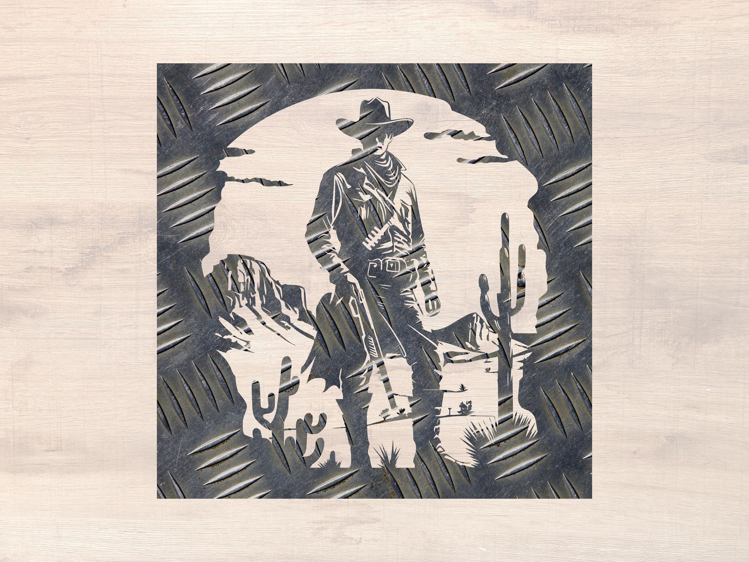 5 Design Western Cowboy Cricut V5 - Etsy
