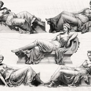 98 Greek Statues Women Brushstamp Procreate - Etsy