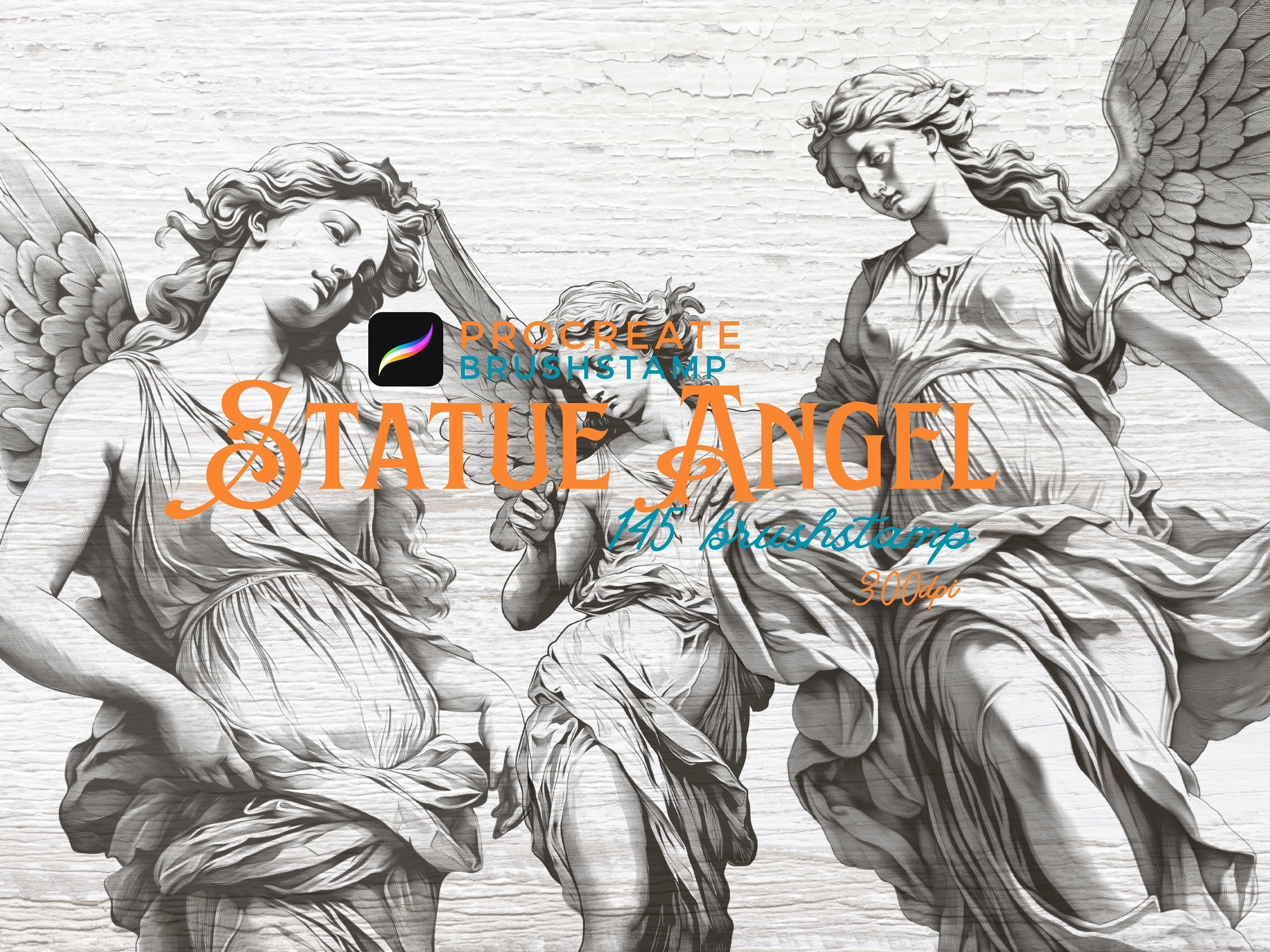 145 Angel Statues Tattoo Brushstamp Procreate - Etsy