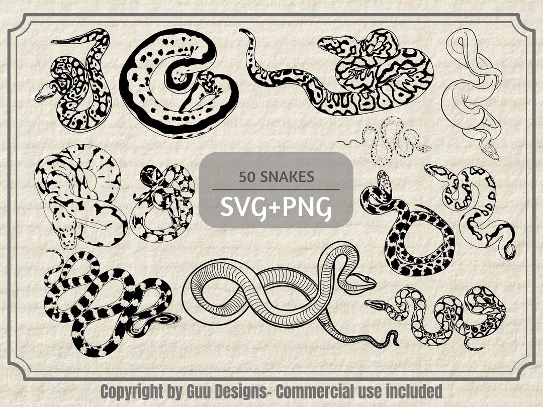 Snake SVG, Snake Stencils, Snake Skin, Snake Sticker, Snake Tattoo ...