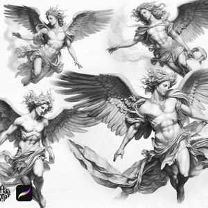 160 Archangel Michael and the Angels Tattoo Designs Brushstamp ...