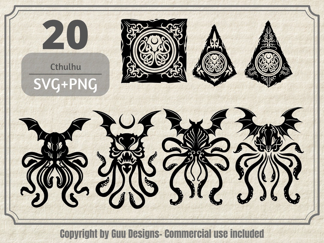 Cthulhu, Cthulhu SVG, Cthulhu Sticker, Cthulhu Dice, Cthulhu Designs ...