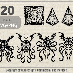 Cthulhu, Cthulhu SVG, Cthulhu Sticker, Cthulhu Dice, Cthulhu Designs ...