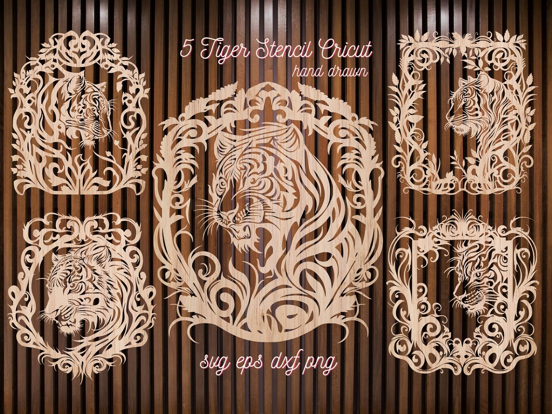 5 Design Tiger Laser Cricut V.4 - Etsy