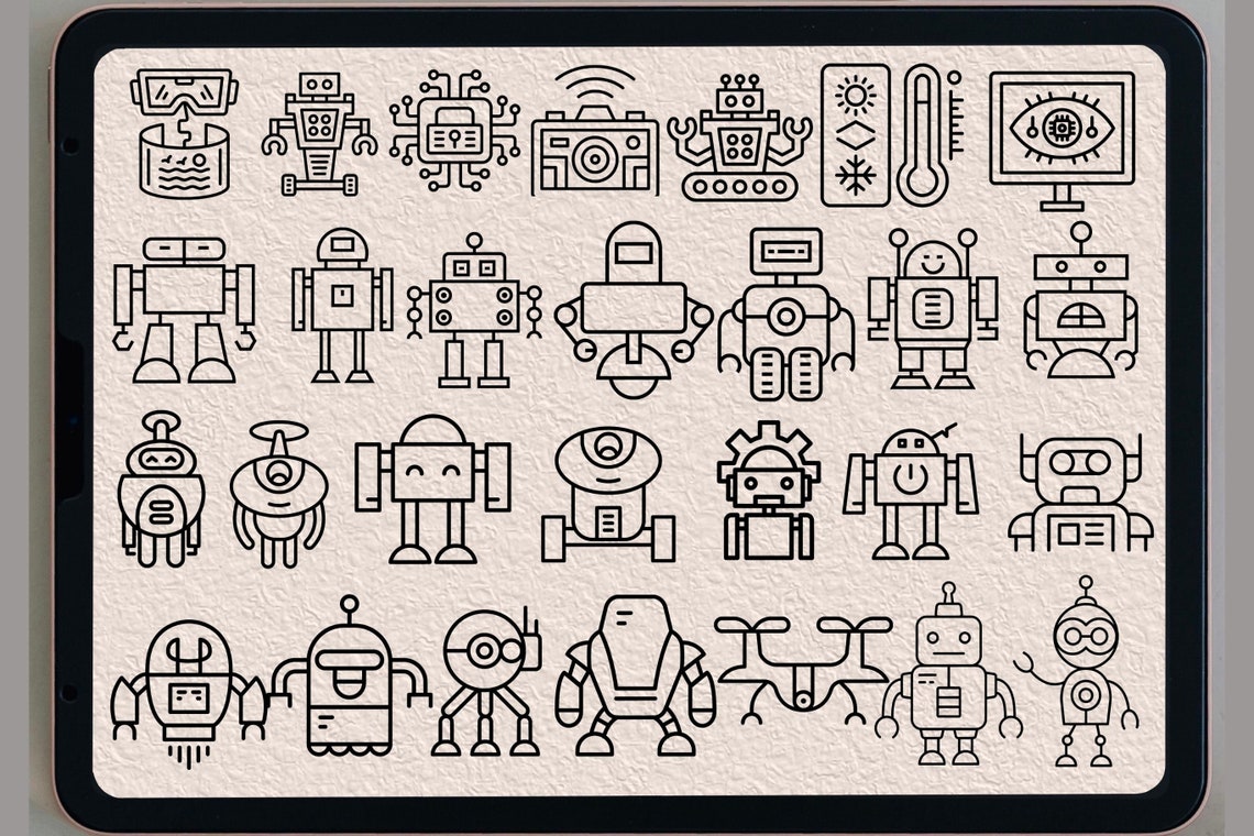 Clipart, Robot Stamp, Robot Stickers, Robot Stickers, Robot Stamp ...