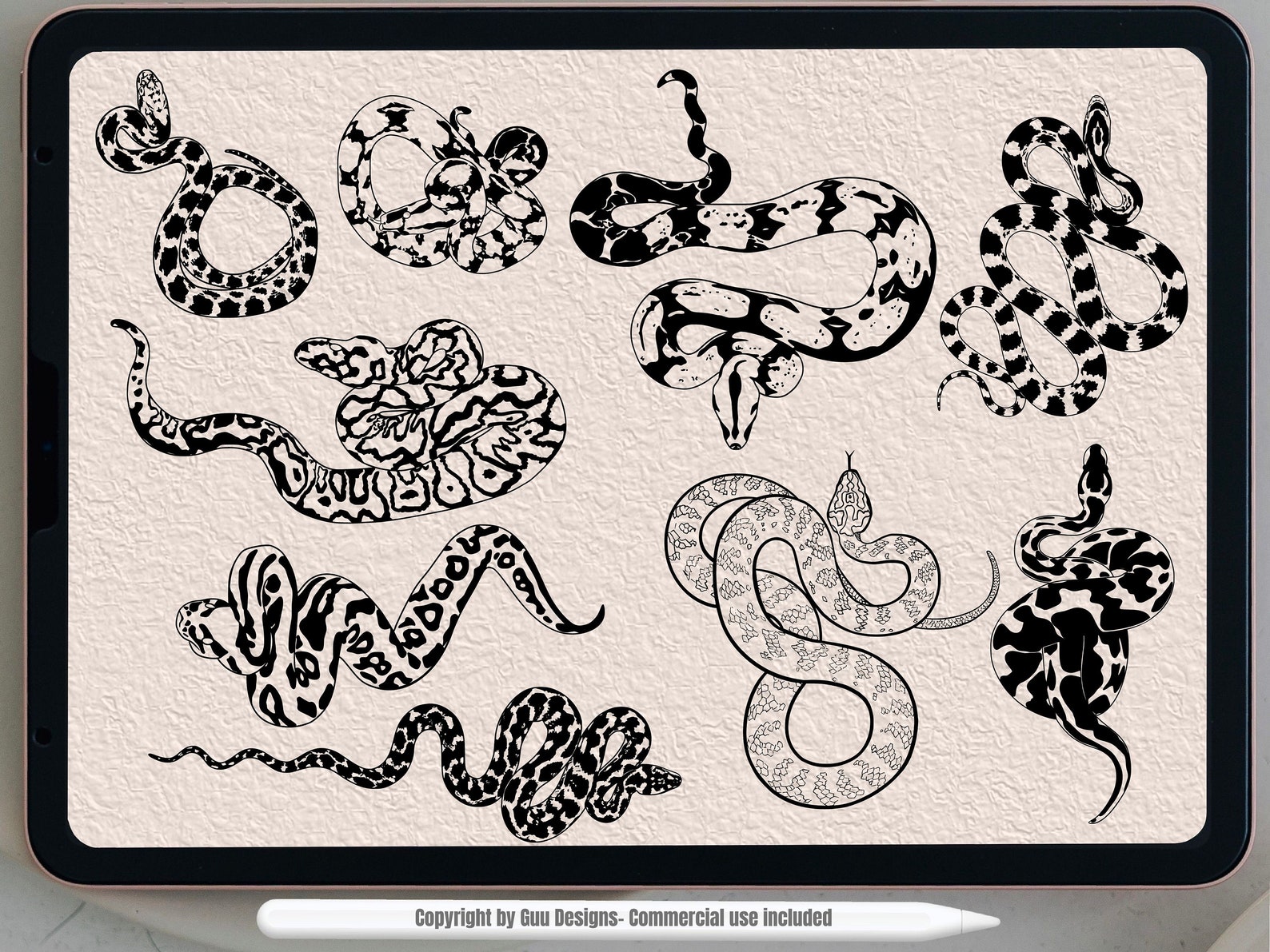 Snake SVG, Snake Stamps, Snake Skin, Snake Sticker, Snake Tattoo ...