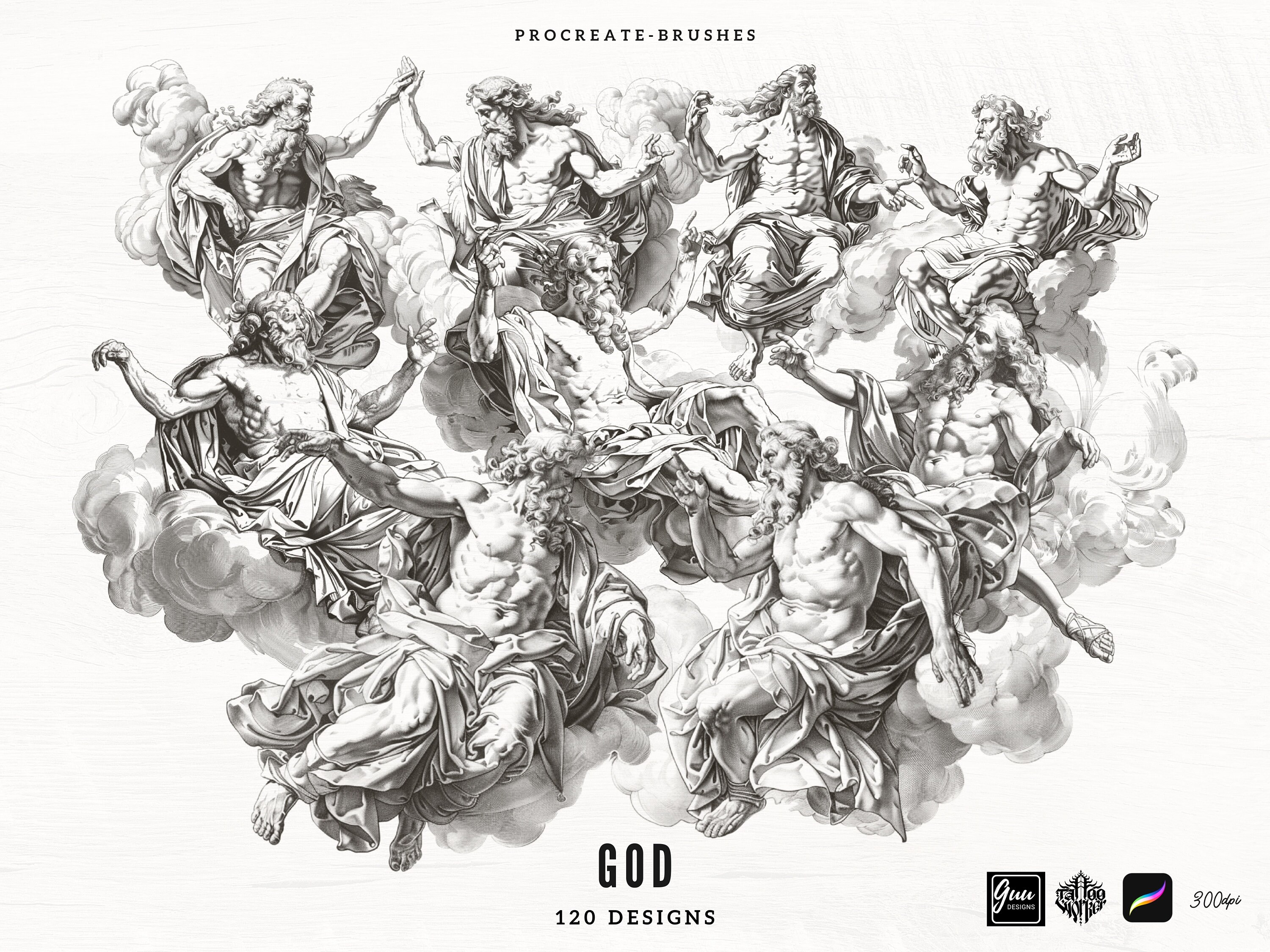 120 God, Prophet, Religion and Jesus Tattoo Designs Brushstamp ...