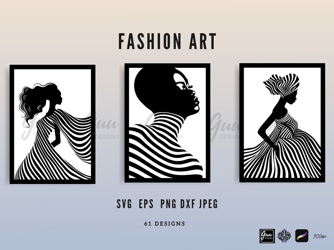 61 Design Fashion Art SVG - Etsy