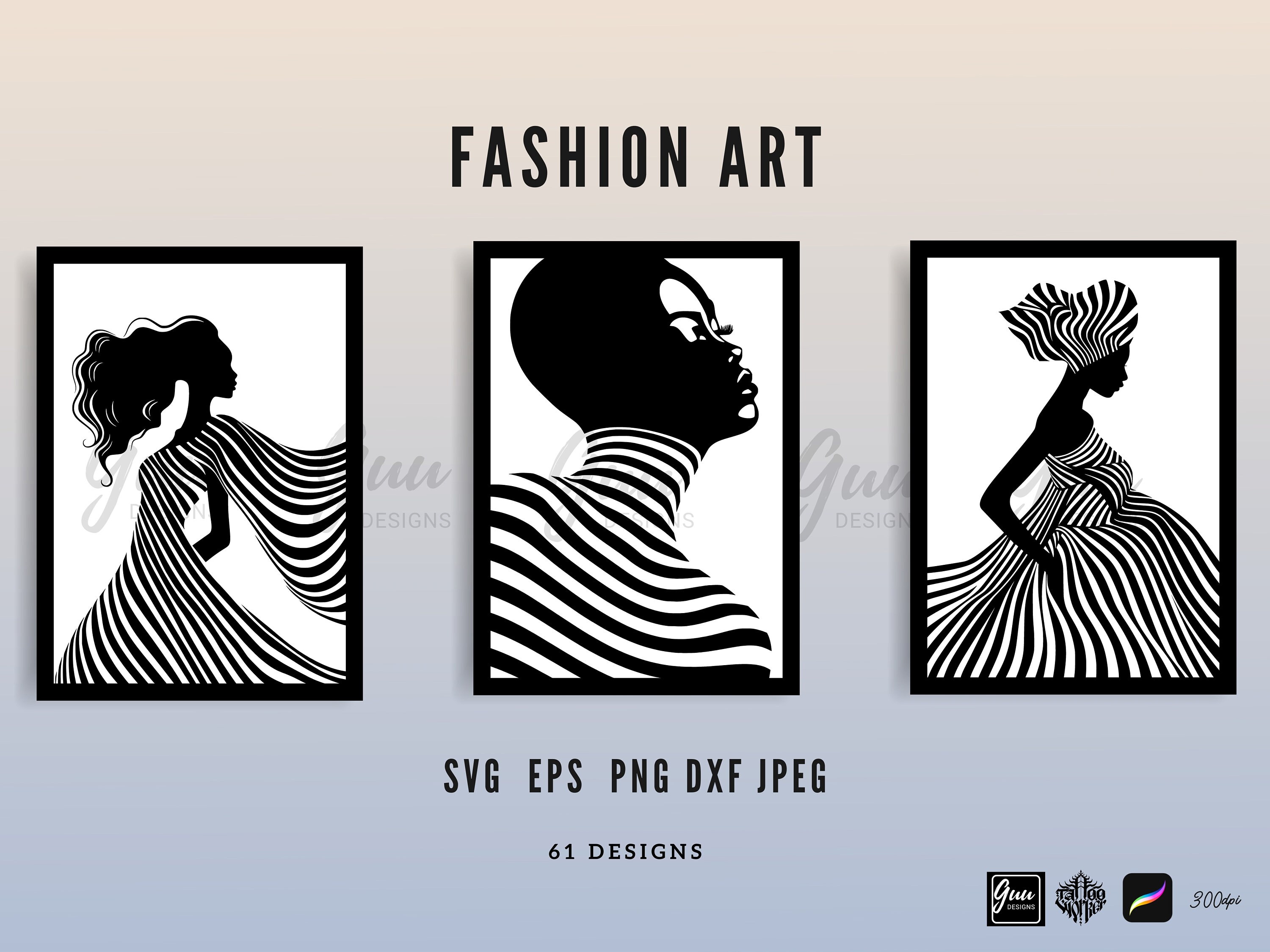 61 Design Fashion Art SVG - Etsy