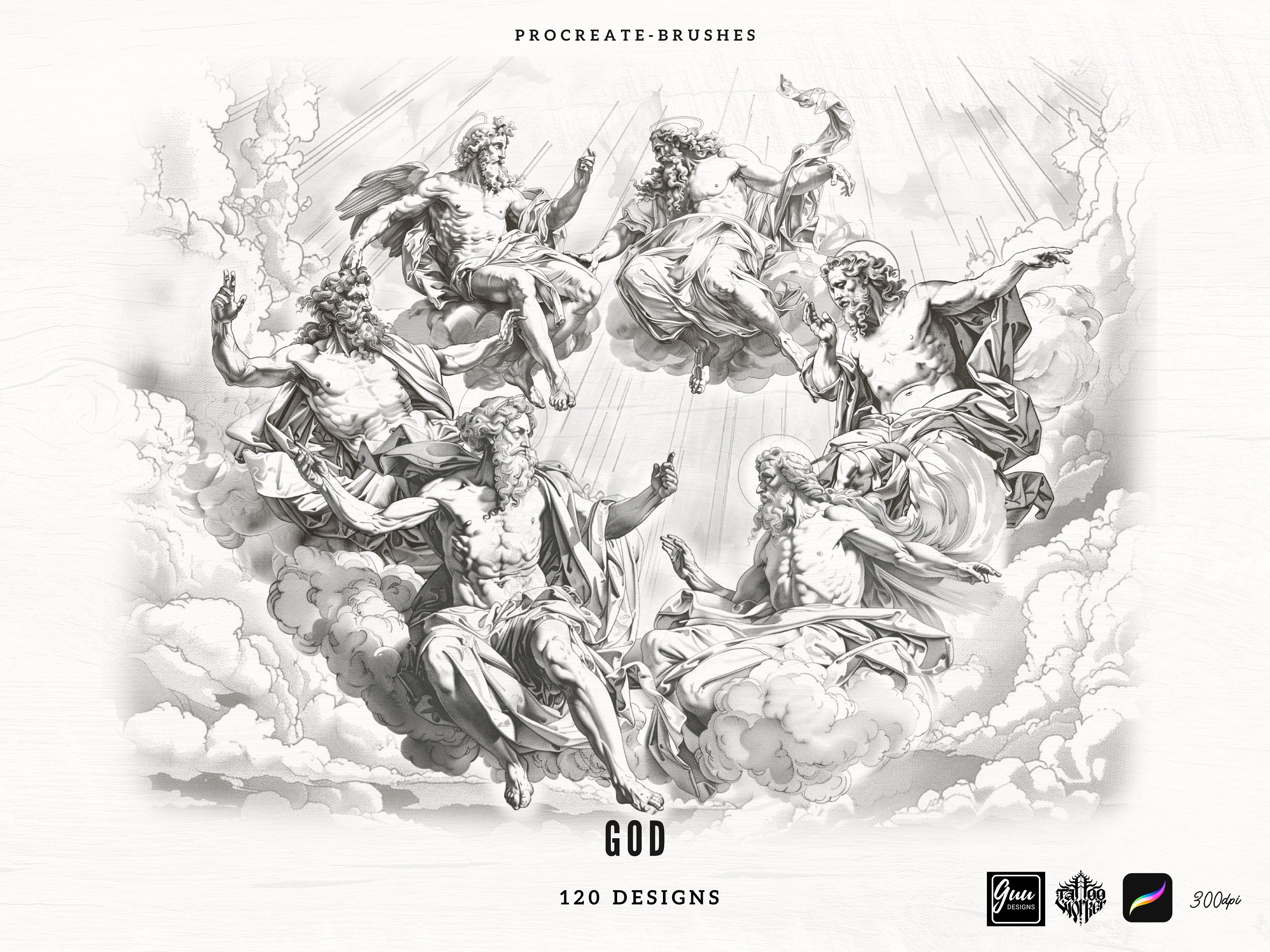 120 God, Prophet, Religion and Jesus Tattoo Designs Brushstamp ...