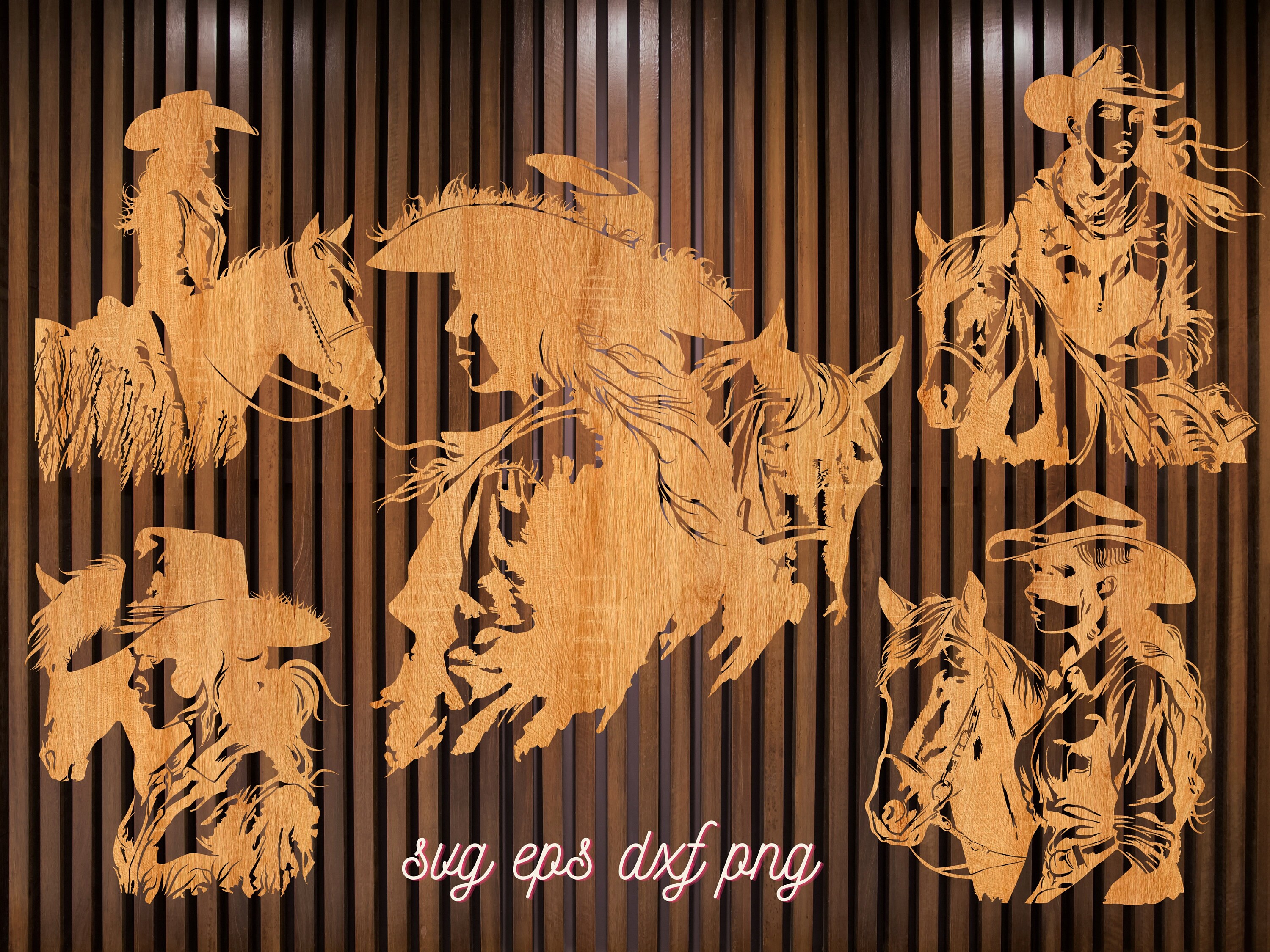 5 Design Western Cowgirl Cricut V1 - Etsy