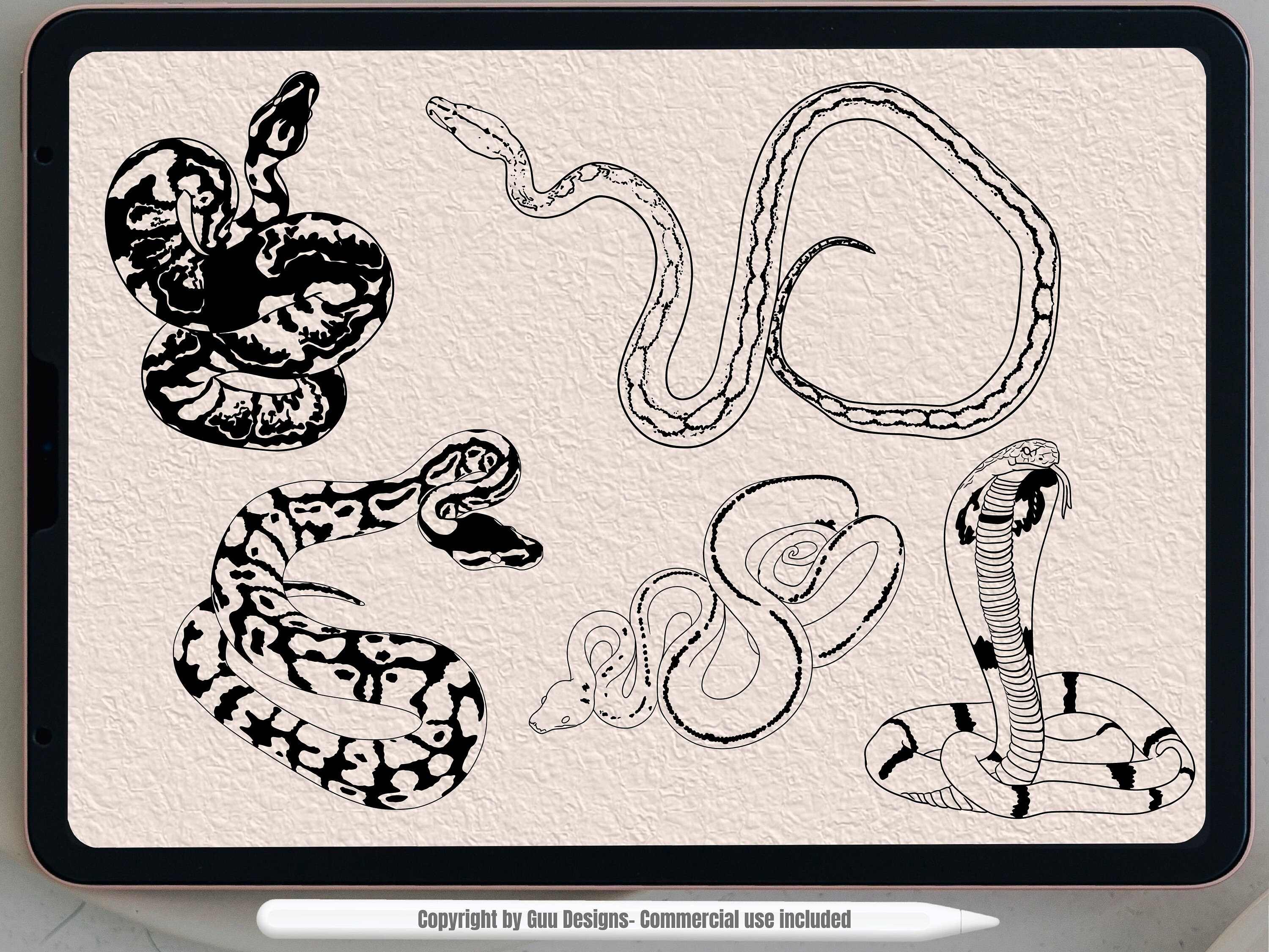 Snake SVG, Snake Stamps, Snake Skin, Snake Sticker, Snake Tattoo ...