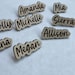 Personalized Wood Pin / Wooden Name Pin / Name Tag Pin / Pins - Etsy