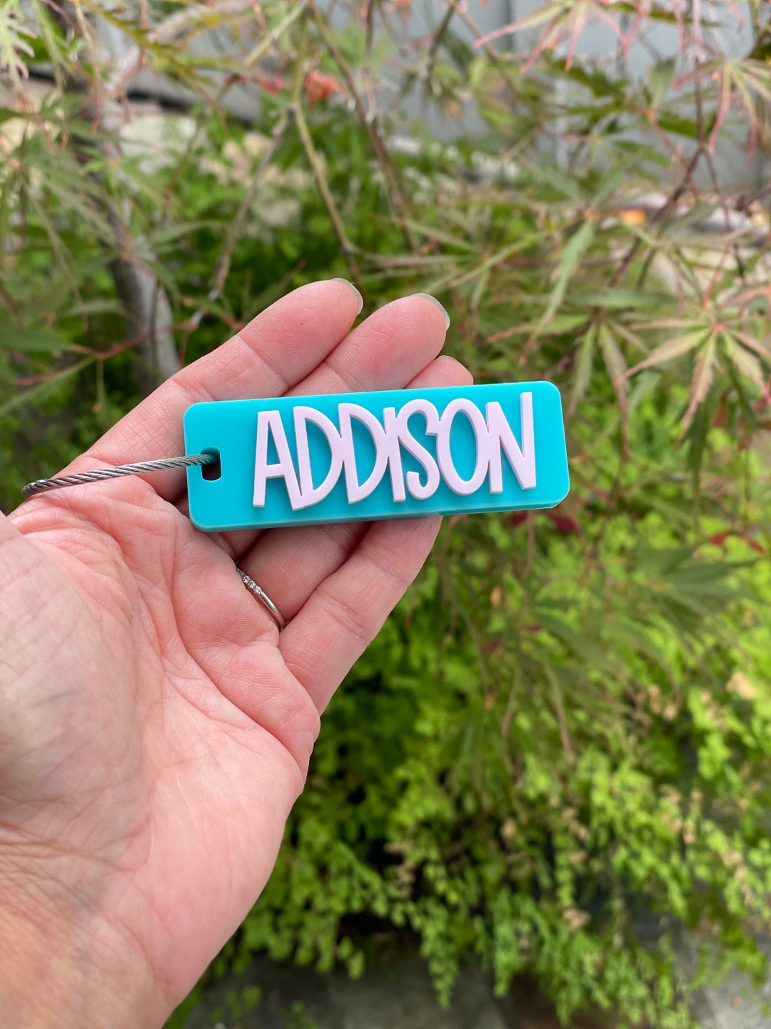 Backpack Name Tag Double Layer / Neutral Tag / School Bag Name ...