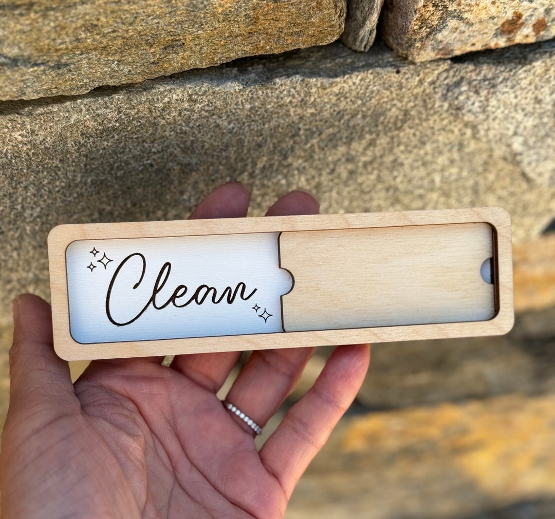 Clean & Dirty Magnet, Dishwasher Magnet, Magnet Reminder, Wood Magnet ...
